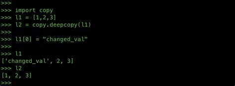 understanding shallow copy and deep copy in python