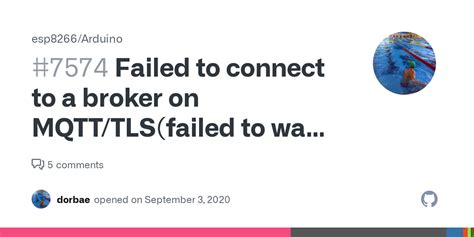 Failed To Connect To A Broker On Mqtt Tls Failed To Wait For Handshak Issue Esp