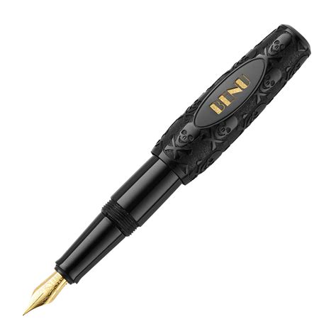 Benu Pixie Fountain Pen Jolly Roger Black The Goulet Pen Company