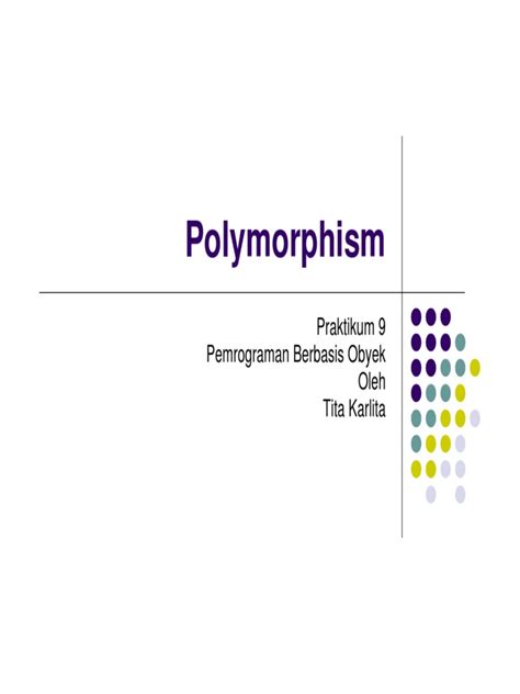 P9 Polymorphism Pdf Teaching Methods And Materials Computers