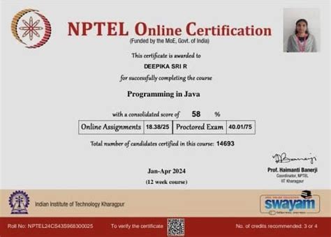 Deepika Sri On Linkedin Nptel Java Programming Softwaredevelopment Continuouslearning