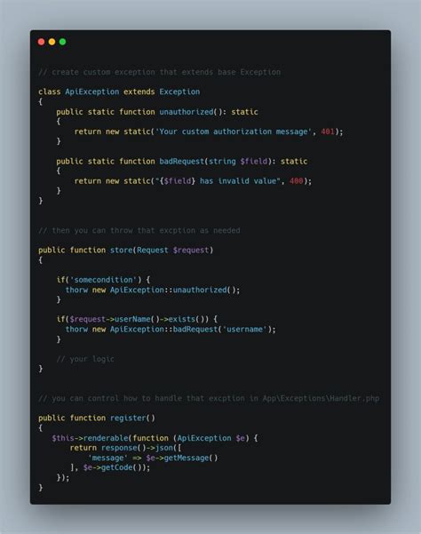 How To Create Custom Exceptions In Laravel Othman Mohamed Posted On The Topic Linkedin