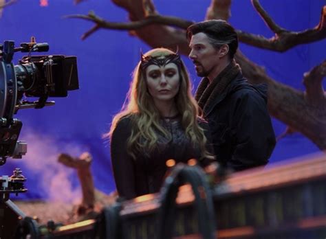 Elizabeth Olsen And Benedict Cumberbatch Filming Doctor Strange In The
