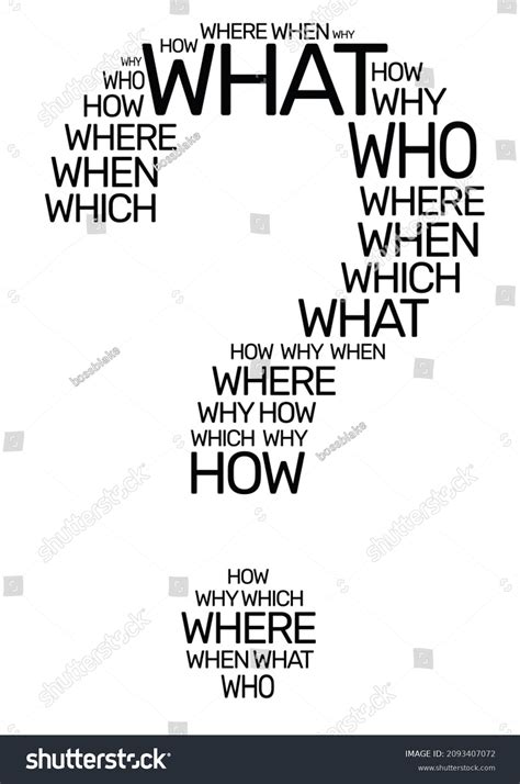 Question Mark Formed By Assembling Words Stock Illustration 2093407072 Shutterstock