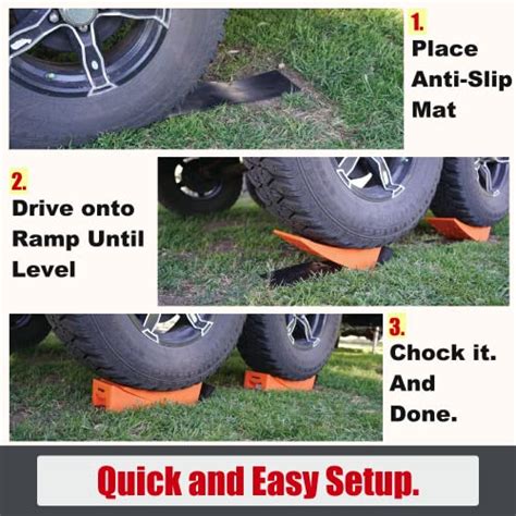 Securityman Camper Levelers 2 Pack Kit Anti Slip And Easy To Use Rv Leveling System