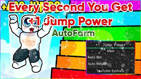 Every Second You Get Jump Power Auto Win Roblox YouTube