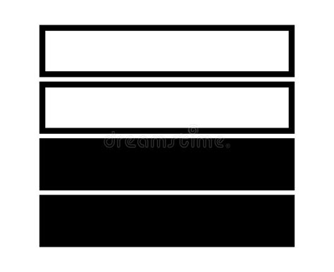 Rectangle Geometric Shape And Rectangle Outline Collection Stock Vector Illustration Of Sign