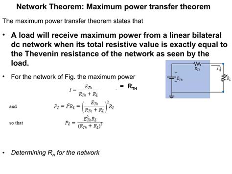 Electrical Circuits Dc Network Theorem Ppt