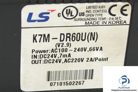 Ls K7m Dr60u Programmable Logic Controller Platinum International