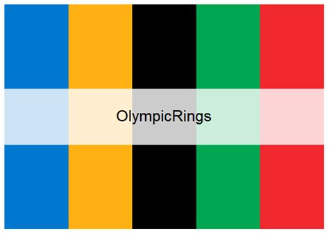Olympic Rings Color Palette