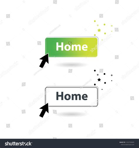 Home Button Black White Stock Vector Royalty Free 1222703605 Shutterstock