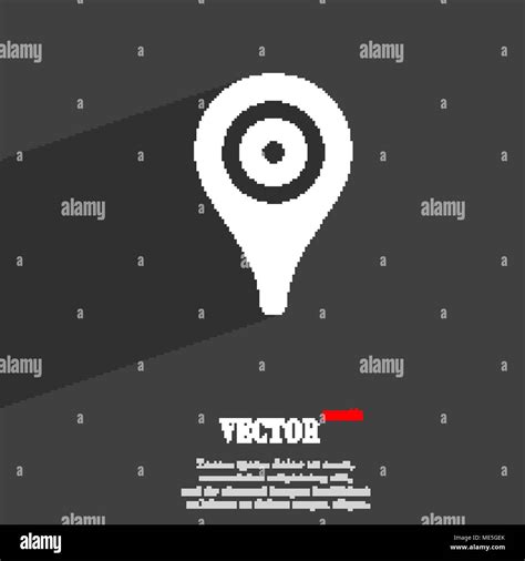 Map Pointer Gps Location Icon Symbol Flat Modern Web Design With Long Shadow And Space For Your
