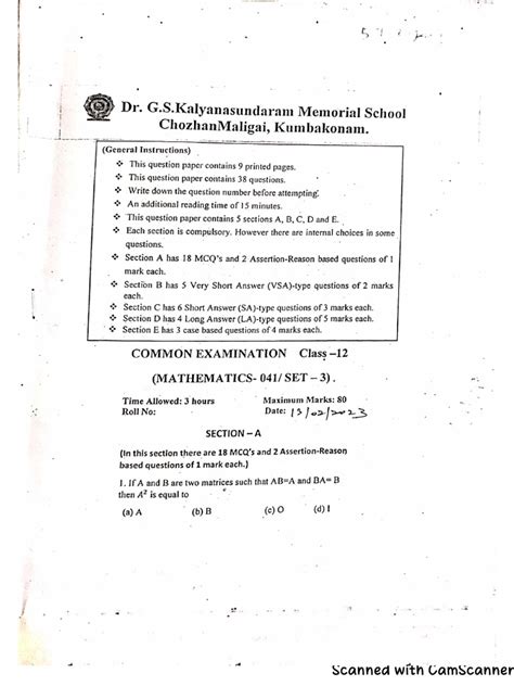Math Qp Set 3 Pdf
