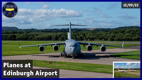 Royal Airforce C17s 7700 Planes At Edinburgh Airport 120922