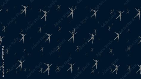 Dancing Girl Symbols Float Horizontally From Left To Right Parallax