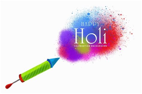 인도 축제 배경에 화려한 홀리 축하 무료 벡터