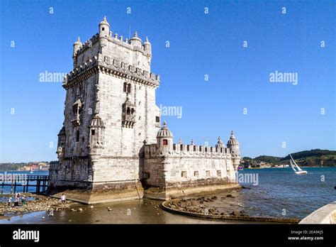 Portugal Lisbon Belem Tagus River Waterfront Landmark Torre De Belem