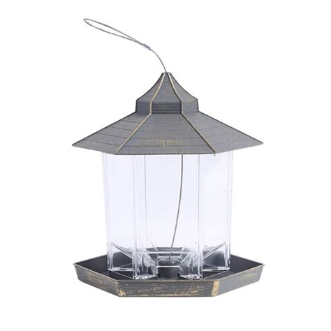 Plastic Bird Feeder Hexagonal Suspension Bird Feed Vicedeal