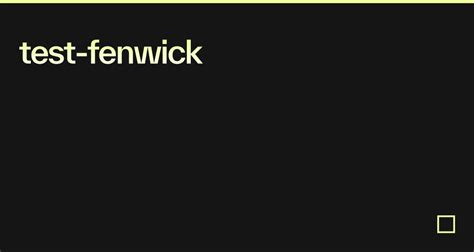 Test Fenwick Codesandbox
