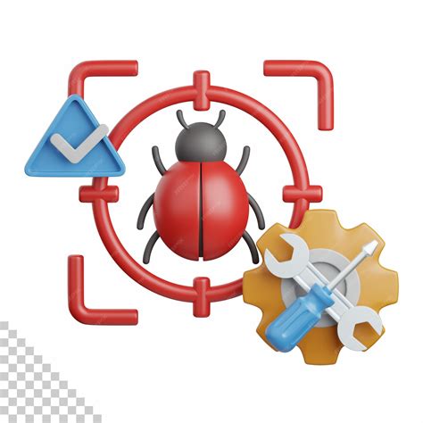 Premium Psd 3d Rendering Bug Fixing Isolated Useful For Technology