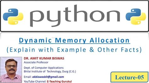 Dr Amit Kumar Biswas On Linkedin Memory Allocation In Python Python For Beginners Python