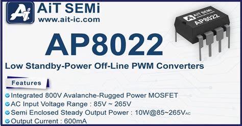 Ait Semiconductor Introduces Ac Dc Pwm Controller For Power Supplies Applications