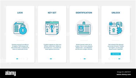 Security Modern Technology Vector Illustration Ux Ui Onboarding