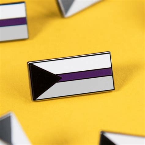 Asexual Ace Pride Feather Enamel Pin Lgbt Etsy