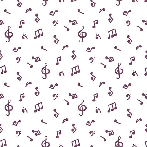 Musical Notes Pattern Premium Vector