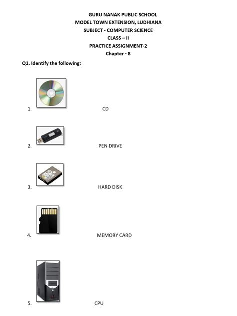 Class 2 Computer Practice Assignment 2 2024 Pdf