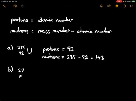 SOLVED How Many Protons And Neutrons Are In The Nucleus Of Each Of The Following Atoms In A