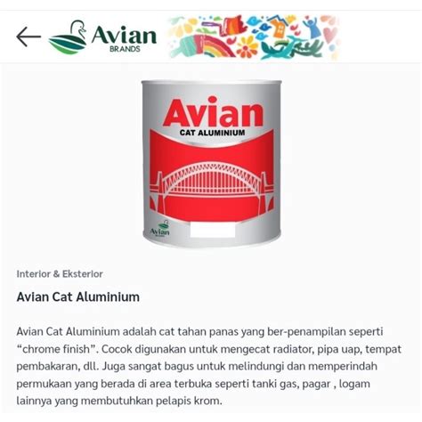 Jual Cat Besi Crome Krom Avian 1kg 750cc Tahan Panas Radiator Pipa Uap