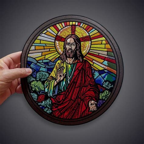 Jesus Stained Glass Window Patch Makemypatch