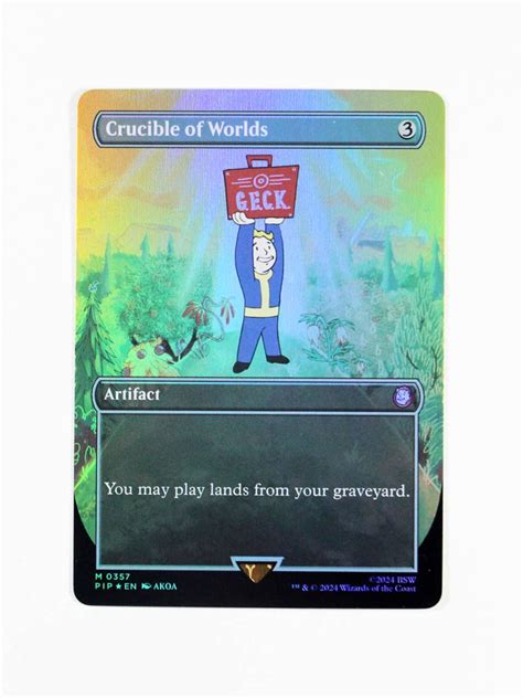 Crucible Of Worlds 357 Foil From Fallout Pip Mtg Proxy Magic Cardplus