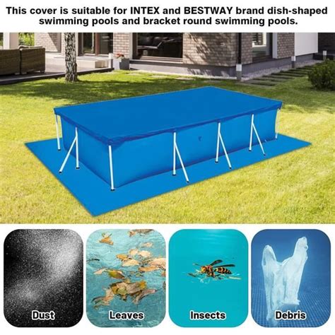 Bâche De Protection Pour Piscine Tubulaire Rectangulaire Couverture De