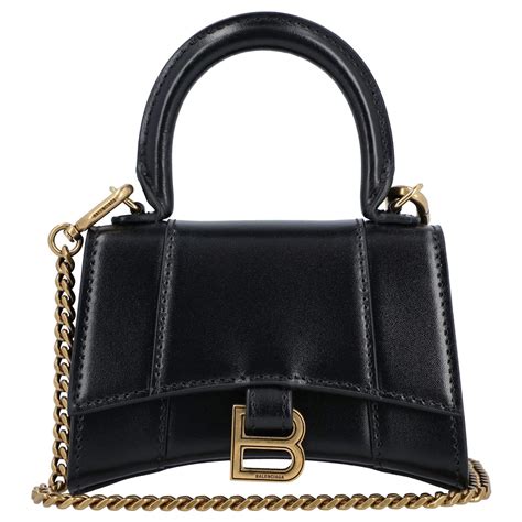 Balenciaga Hourglass Black Leather Ref667109 Joli Closet