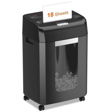 Bonsaii Paper Shredder 18 Sheet Cross Cut Office Shredder 60 Mins Heavy