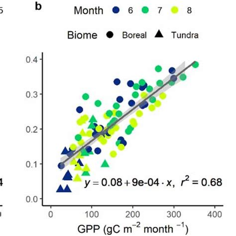 Spatio Temporal Correlation Between Tower Estimated Monthly Gpp With