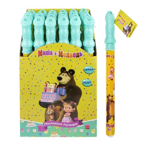 Мыльные пузыри Маша и Медведь колба в термопленке 120 мл 1 шт Т17305 купить на Ozon по низкой
