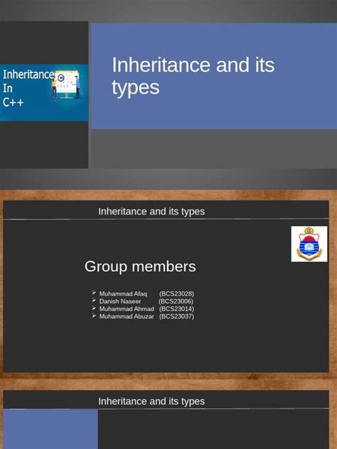 inheritance and its types our presentation pdf inheritance