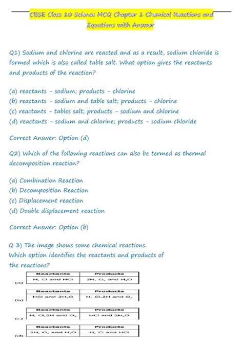 CBSE MCQ With Answers For Class Science With All Chapters Note Book With Examples And