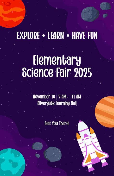 Free Science Fair Poster Templates Editable And Printable