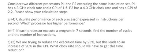 solved consider two different processors p1 and p2 executing