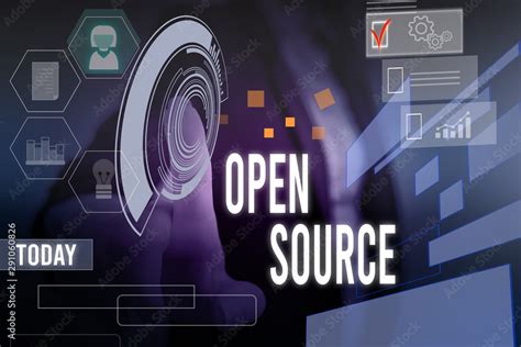 Conceptual Hand Writing Showing Open Source Concept Meaning Denoting Software Which Original
