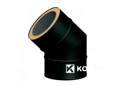 Nerezové izolované koleno černé 45° 150 0,5-30mm - KOMÍNY CZ