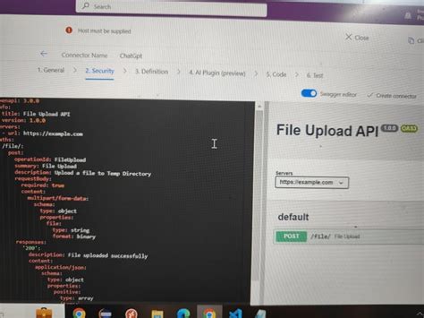 Custom Connector Swagger Code Issue Rpowerapps