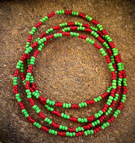 Eleke Necklace With High Quality Medium 2 3mm Solid Green And Red