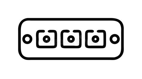 control panel knobs dials settings outline vector design generative ai stock vector