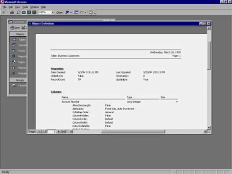 MS Access 2003 Lesson 27 Printing Information For Objects
