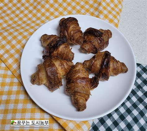 에어프라이어로 미니크로와상 굽기